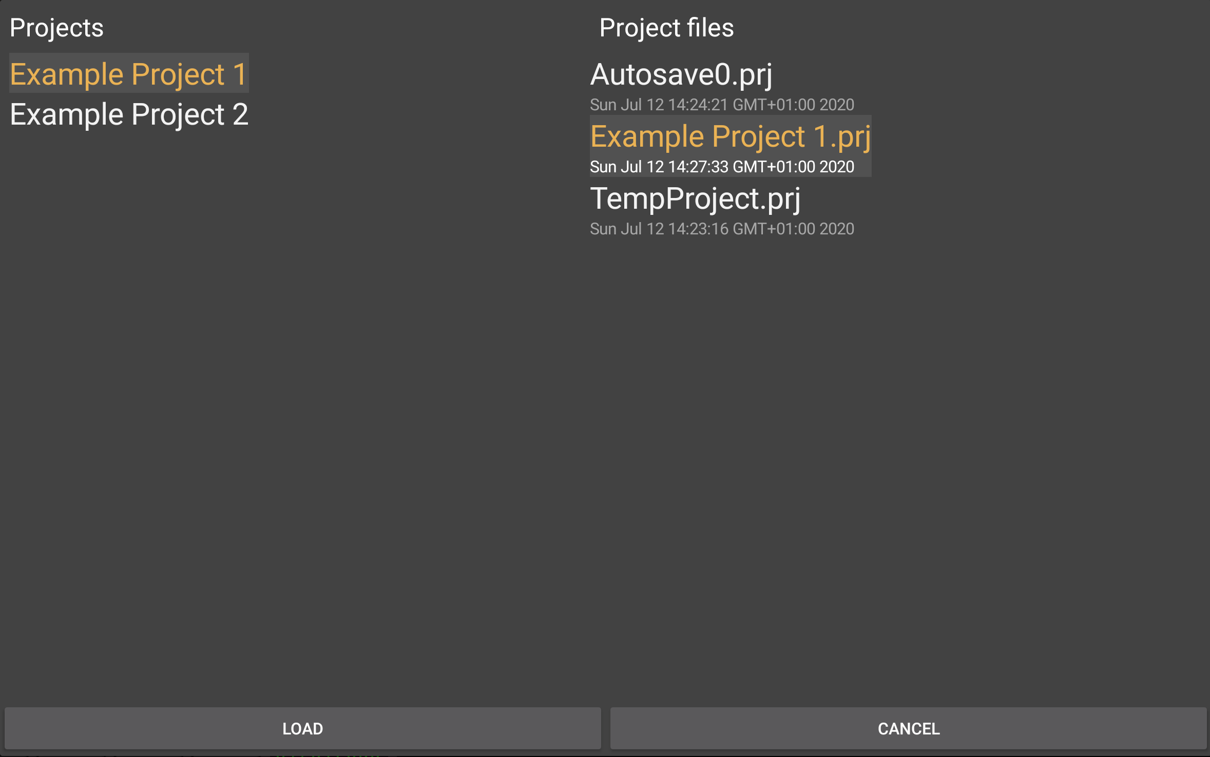 Creating Saving And Loading Your Project